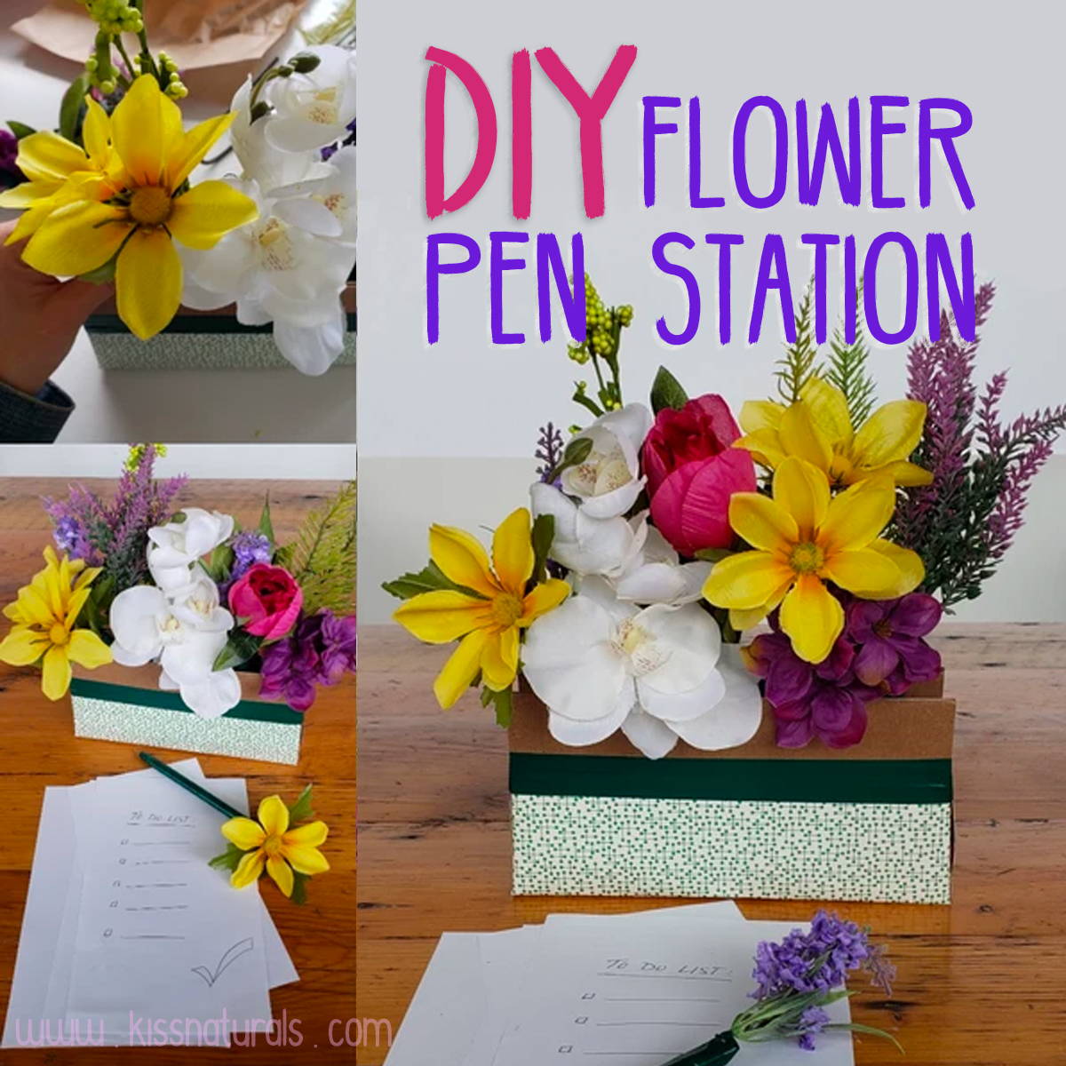 DIY Flower Pen Station – Earthy Good & Kiss Naturals